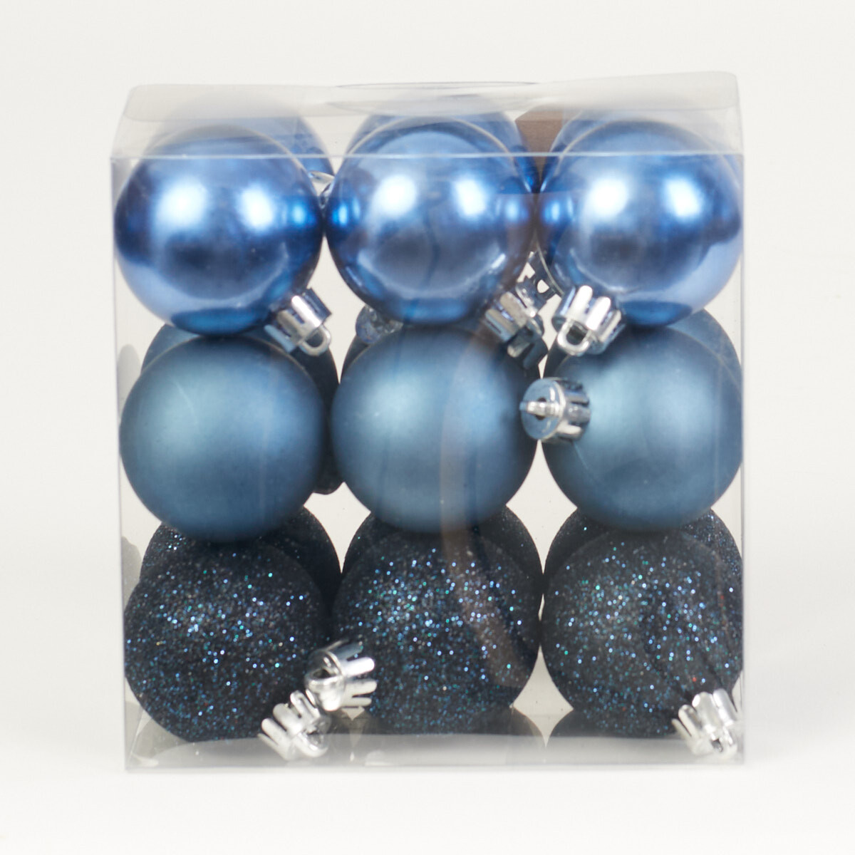 Bombka/bombki plastikowe GRANATOWE MIX 4 cm /18 sztuki